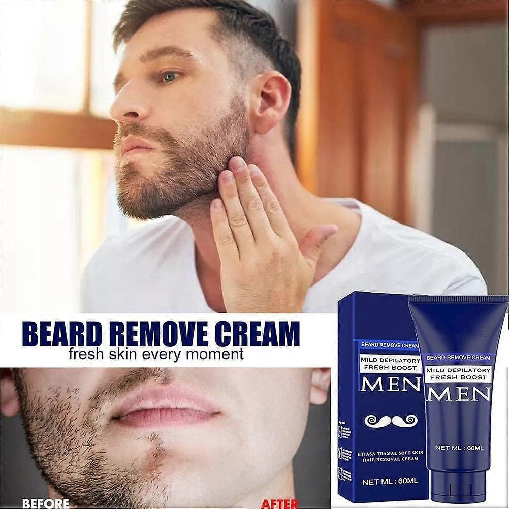 Men's Permanent Hair Beard Removal Cream, Men's Beard Hair Removal ...
