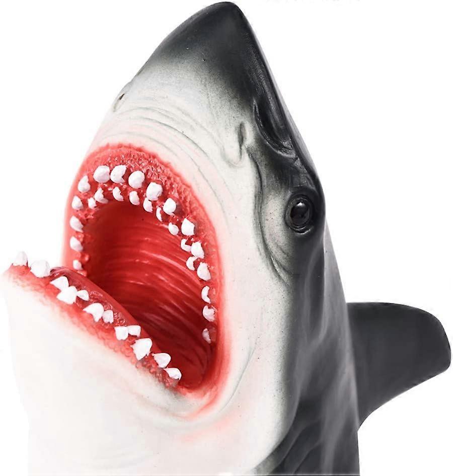 Soft Rubber Shark Hand Puppet Realistic Latex Sea Animal Shark Head ...