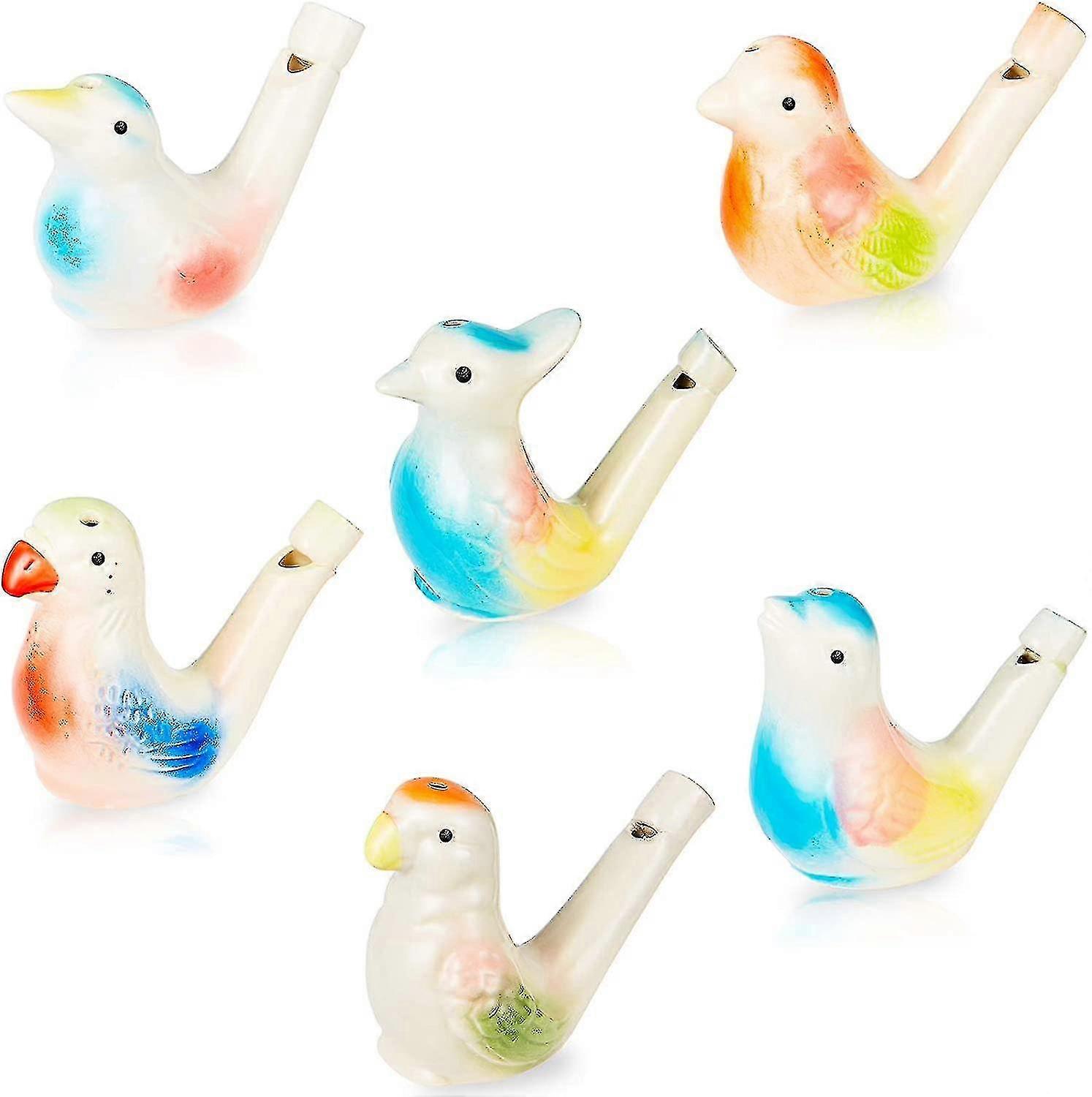 Bird Water Whistles Porcelain Bird Water Whistle Colorful Ceramic Bird ...