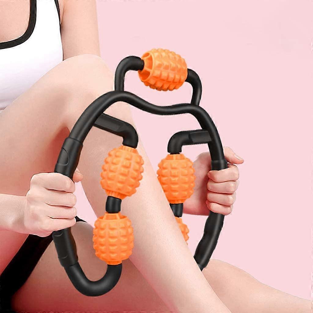 Fitness 5 Wheels Shaft Ring Leg Clamp Massager Muscle Relaxation ...