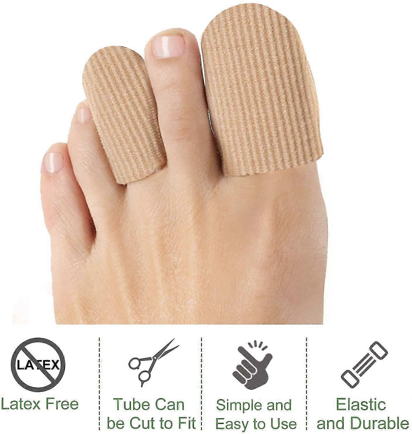 10pack Toe Caps Closed Toe Surface Fabric Sleeve Protectors With Gel ...