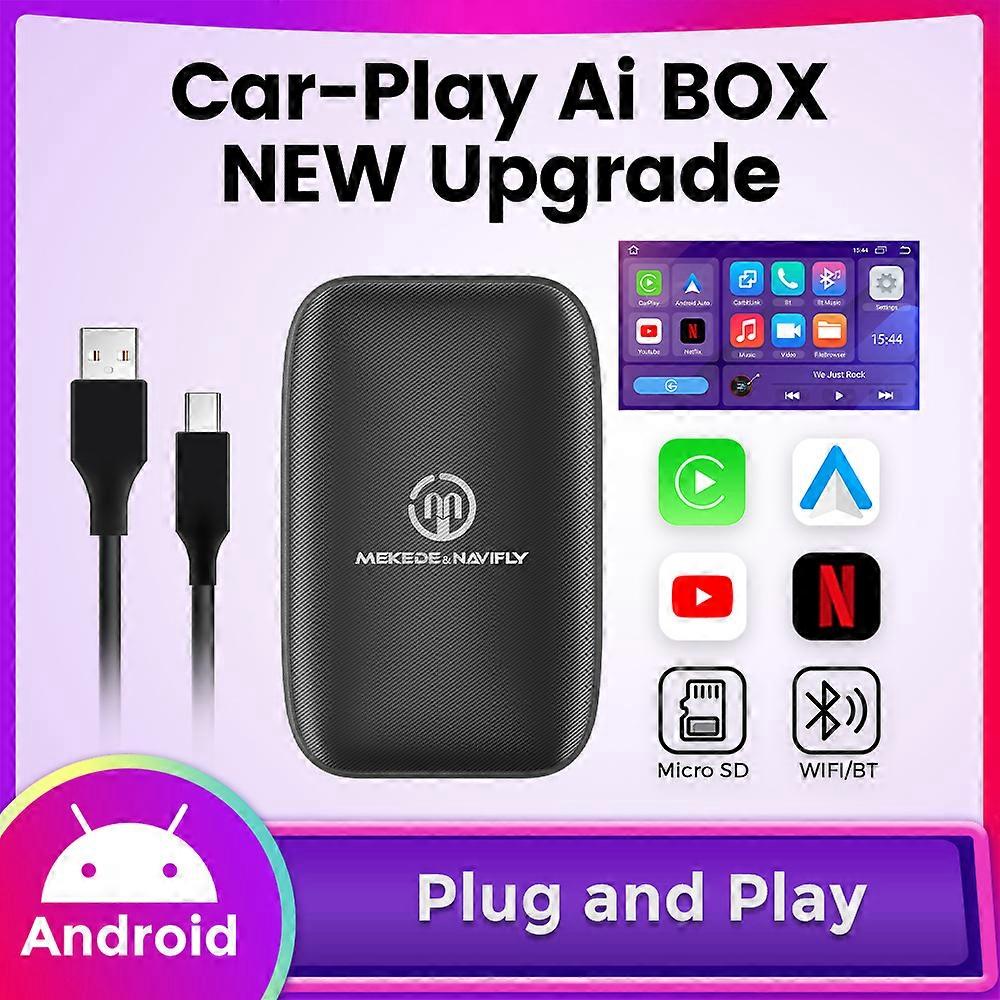 MINI Ai Box Wireless Android Auto CarPlay For Netflix YouTube For ...