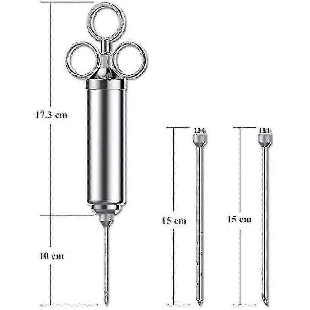 Meat Injector Syringe, Stainless Steel Marinade Flavor Injector Kit ...