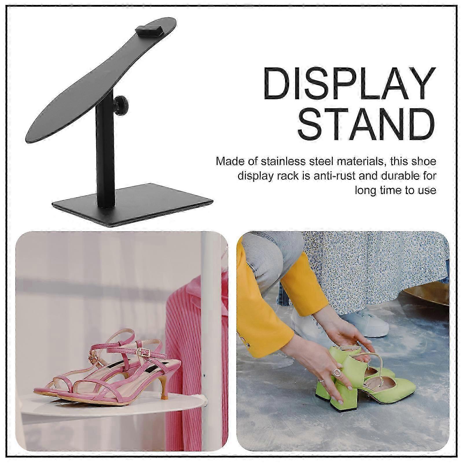 Stainless Steel Shoe Riser Height Adjustable Shoe Display Stand Shoe ...