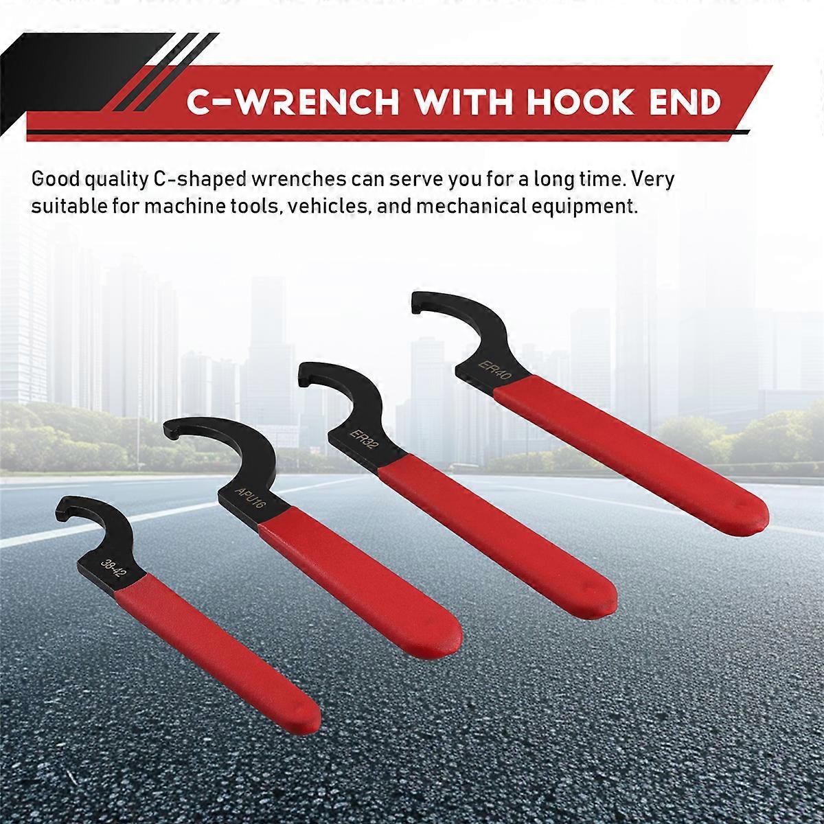 Coilover Wrench, Hook Wrenches Tools Set Shock Spanner Wrench Set C-Shape Spanner Adjustable ...