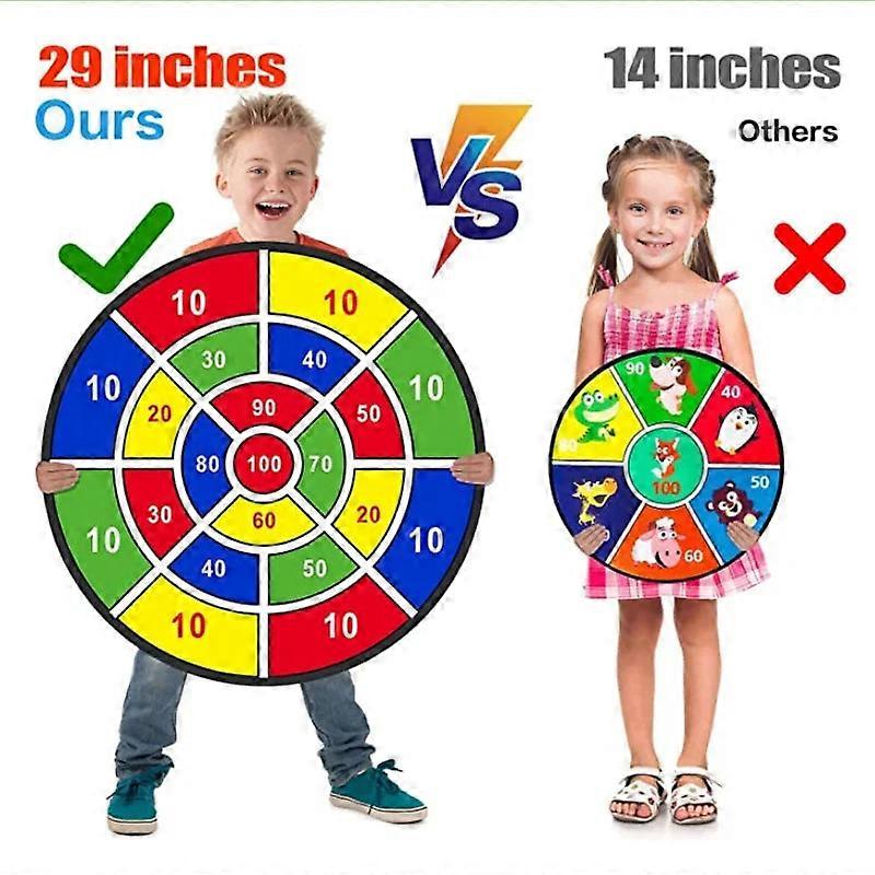 29" Kids Animal Dartboard Game Set W/ 12 Sticky Balls - Safe Indoor ...