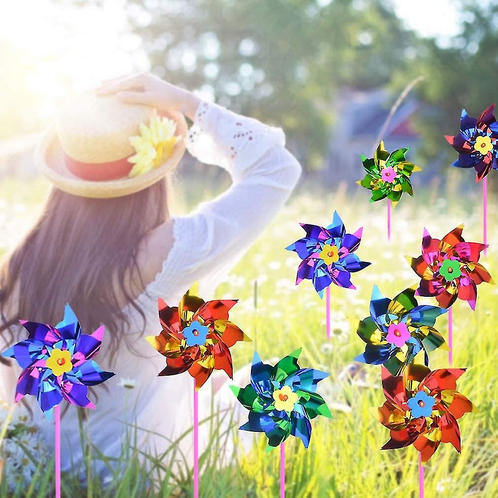 100 Pieces Plastic Rainbow Pinwheels, Pinwheel Party Pinwheels Diy ...