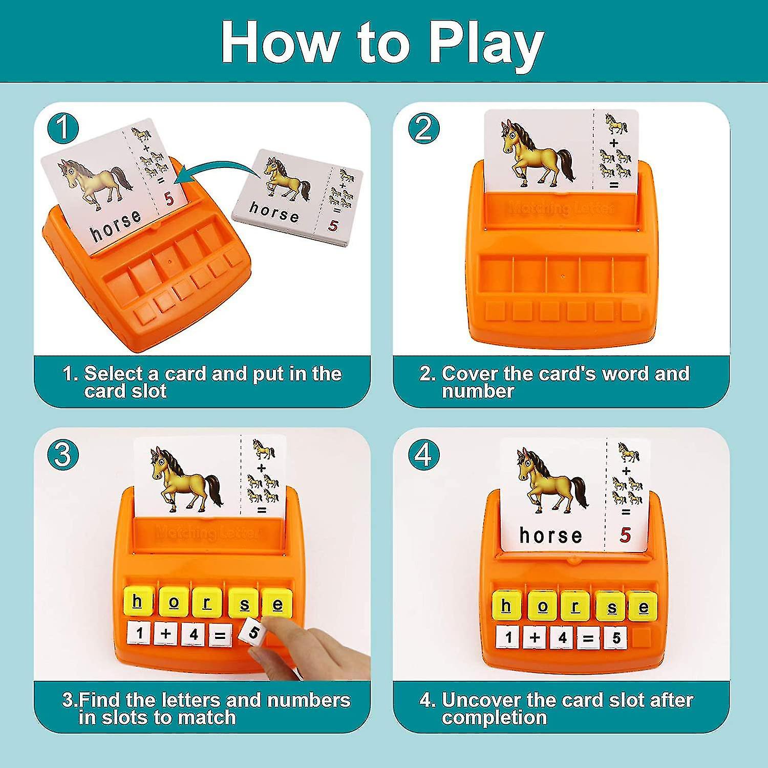 Schan Matching Letter Game, Alphabet Reading & Spelling, Words ...