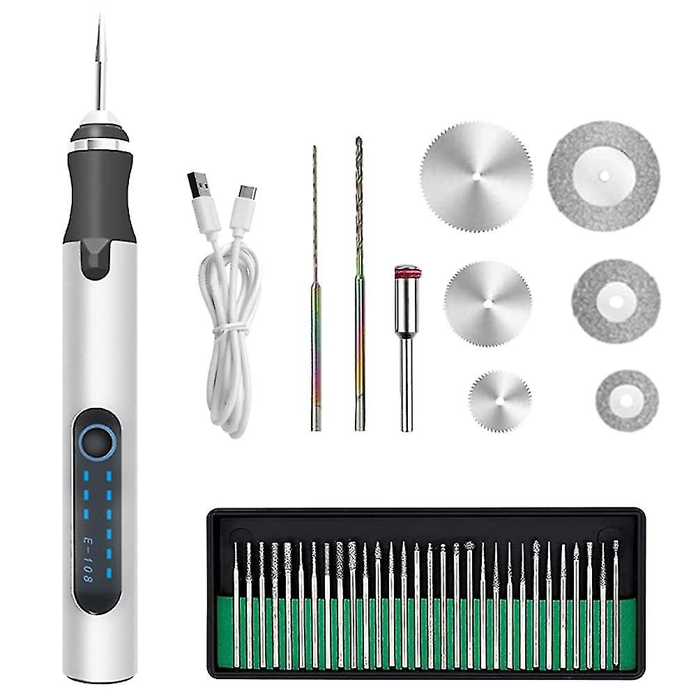 Electric Engraving Pen Cordless Mini Carving Pen With 3 Adjustable ...