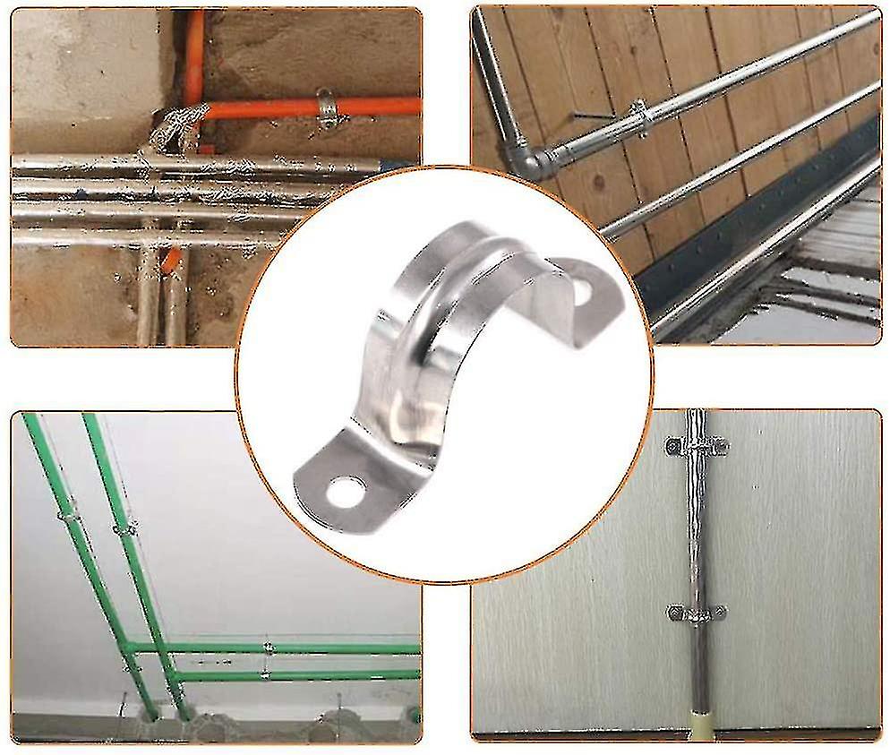 25mm 304 Stainless Steel U-tube Clamp Connecting Ring Hose Clamp Card ...