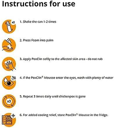 PoxClin Cool Mousse Chicken Pox - 100ml | Fruugo UK