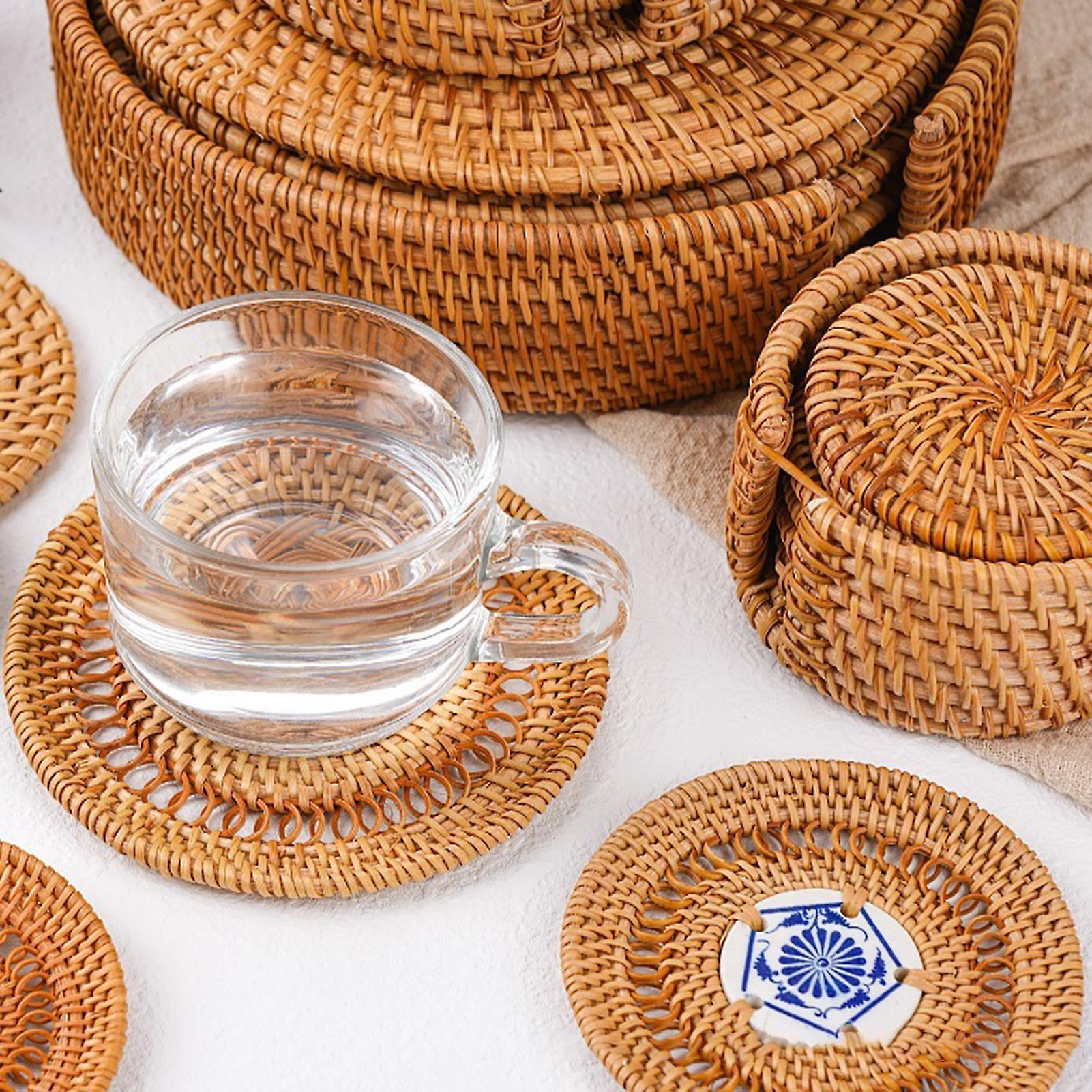 Wharick Practical Anti-slid Place Mat Good Woven Handmade Rattan Dinner ...