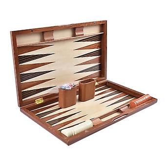Wooden Backgammon Box Solid Wood Baccarat Chess Set Toy, 17-inch Board ...