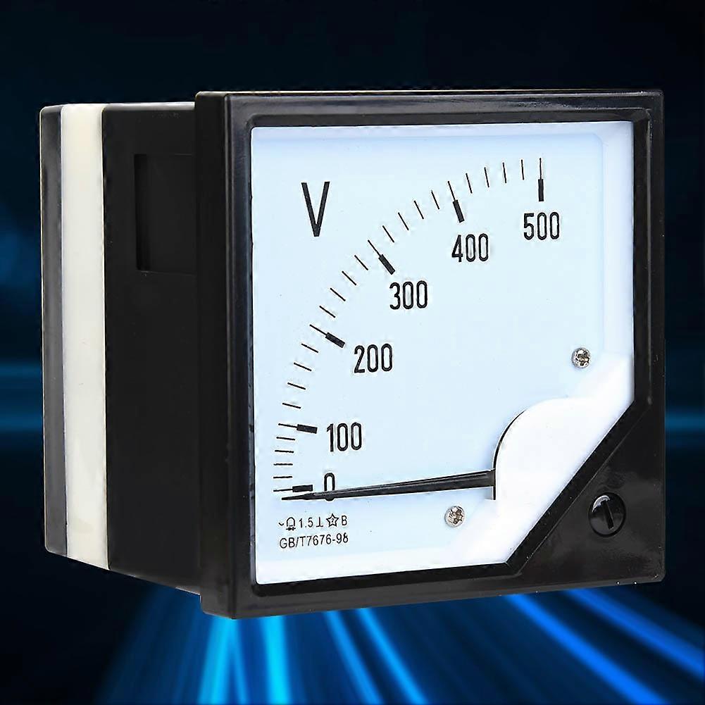 Square Panel Voltage Meter Analog Voltmeter AC 0-500V for Electronic ...