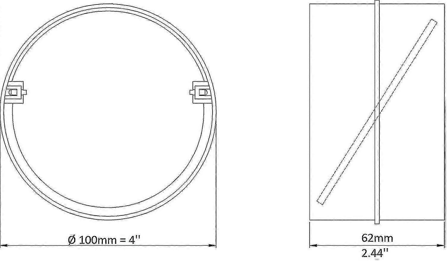 100mm Connection With Non-return Valve Round Ventilation Pipe 100mm ...