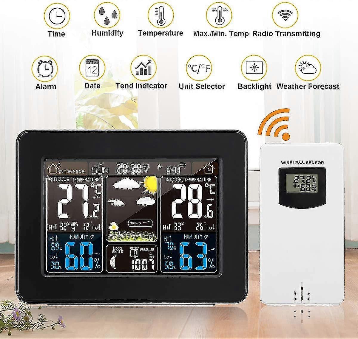 Wireless Weather Station With Alert And Temperature/humidity/barometer ...