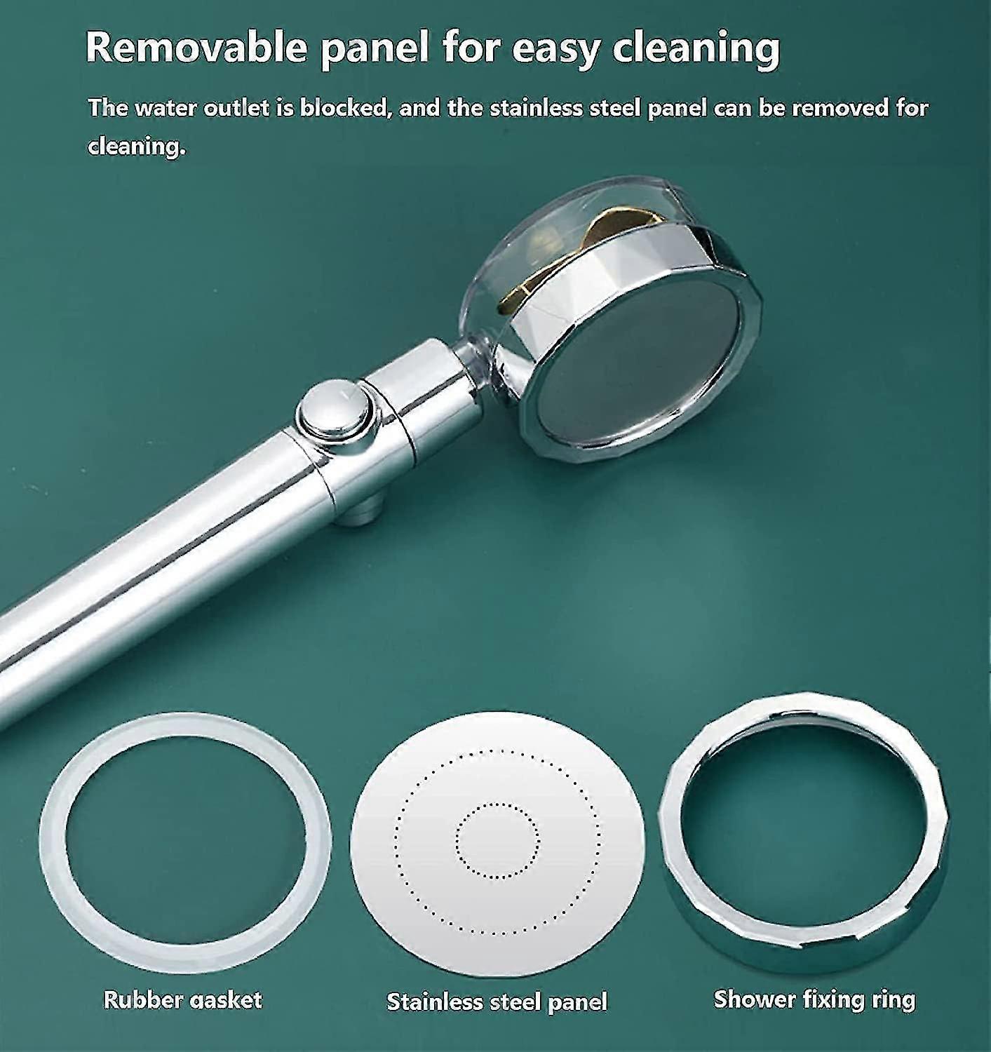 High Pressure Water Saving Shower, 360 Degrees Rotating Propeller ...