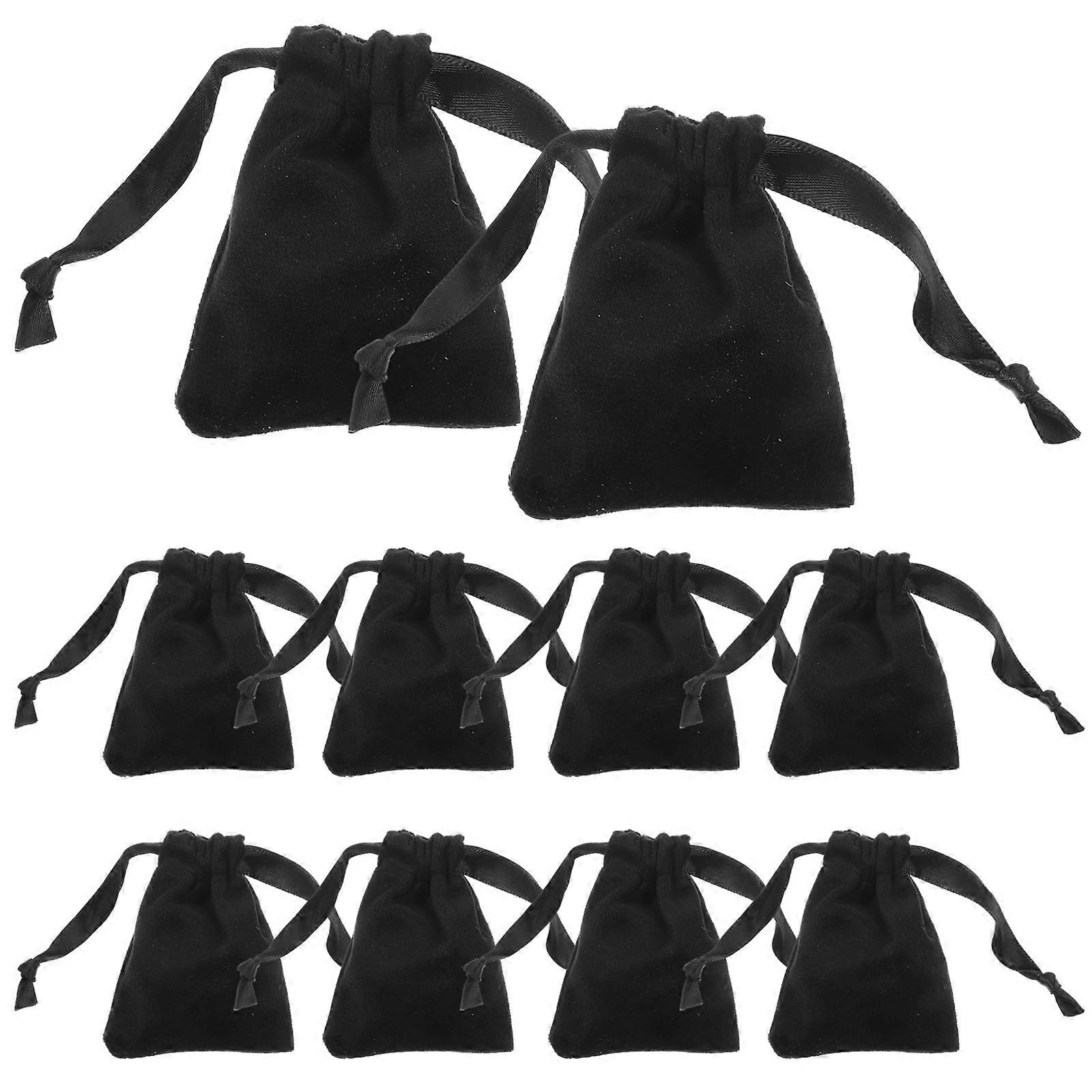 10pcs Drawstring Velvet Bag Multi-purpose Drawstring Pouch Small ...