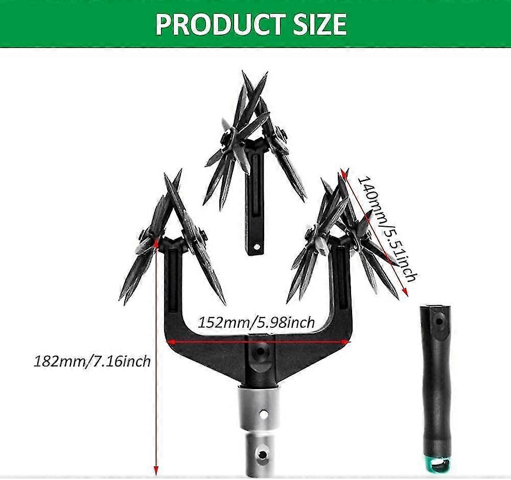 Rotary Cultivator Tool Set, Hand Held Garden Cultivator With Detachable ...