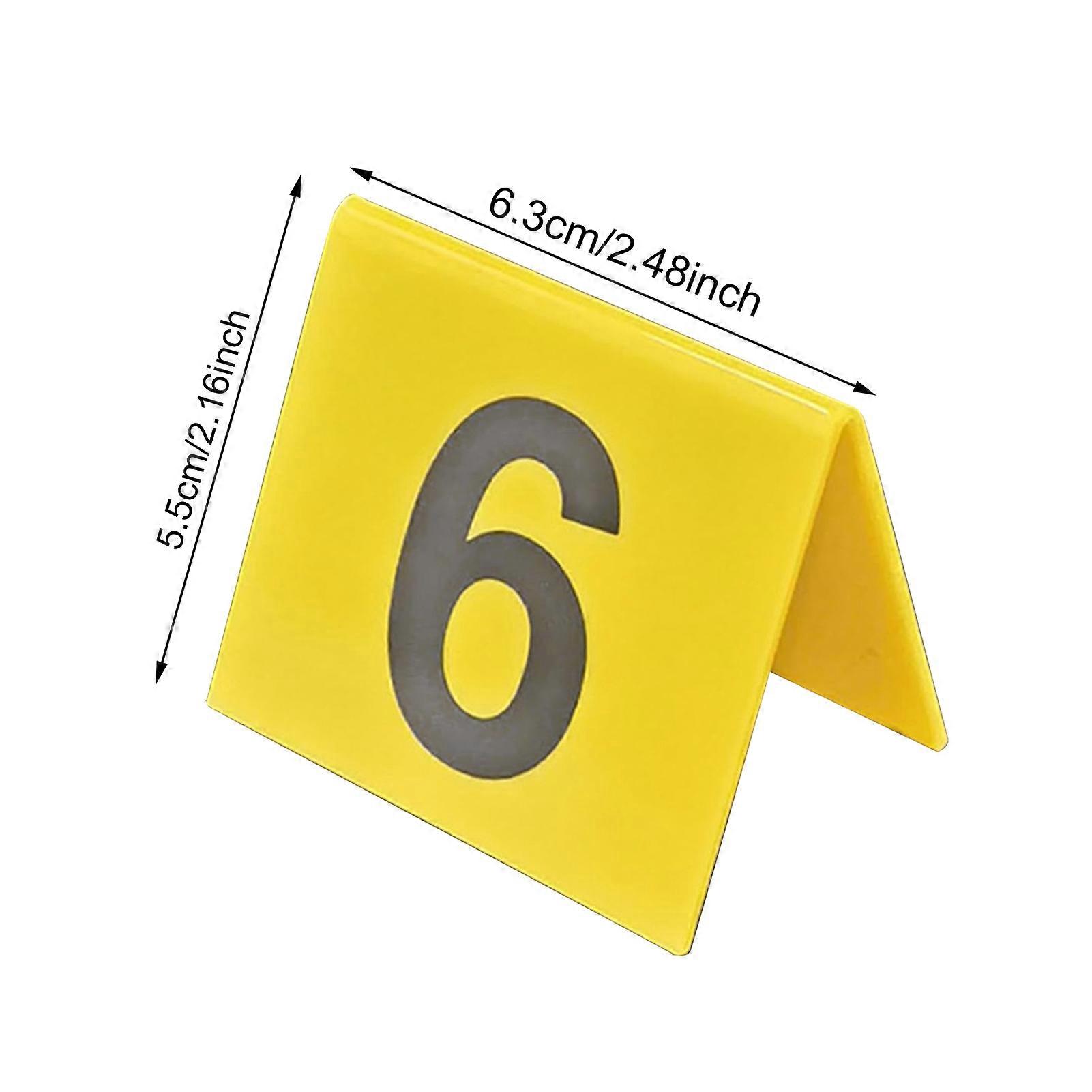 10Pcs Crime Scene Number Sign Decoration Reusable Double-Sided Acrylic ...