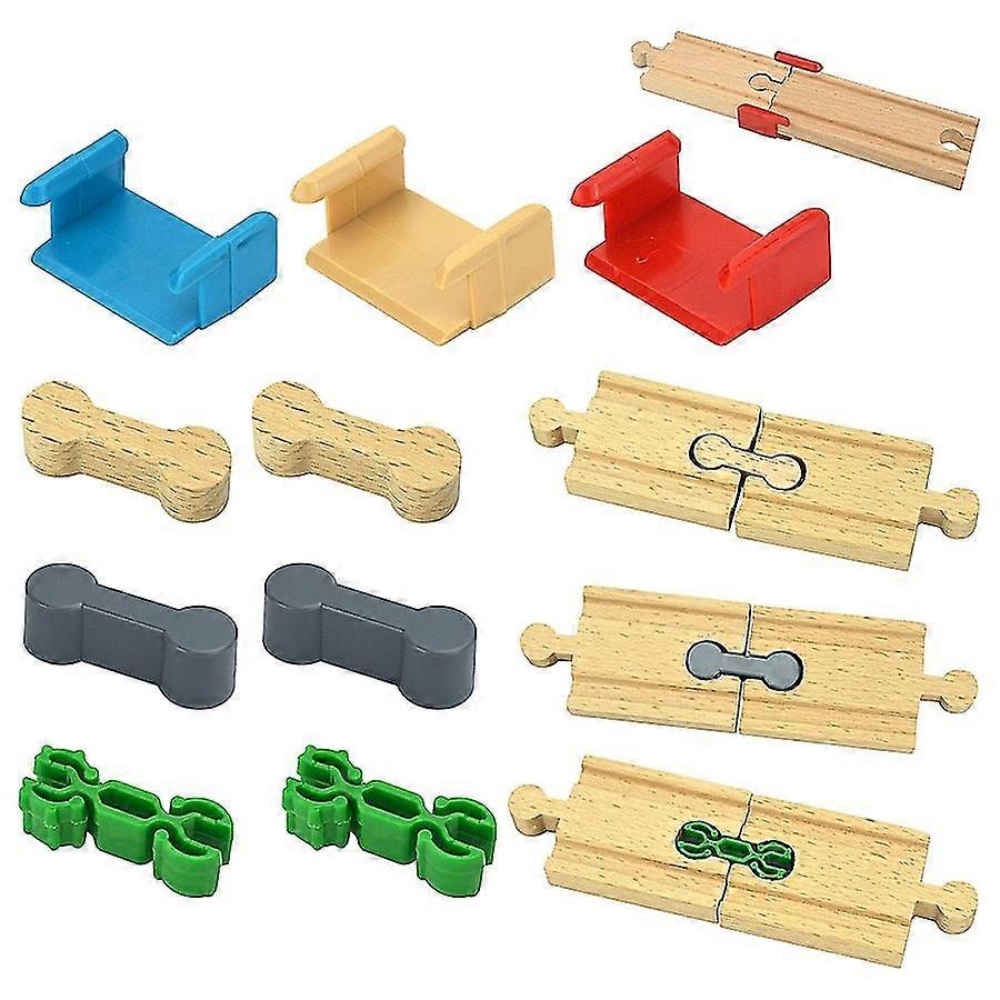 Wooden Railway Connect Fixer Train Track Set Accessories Connector Toys ...