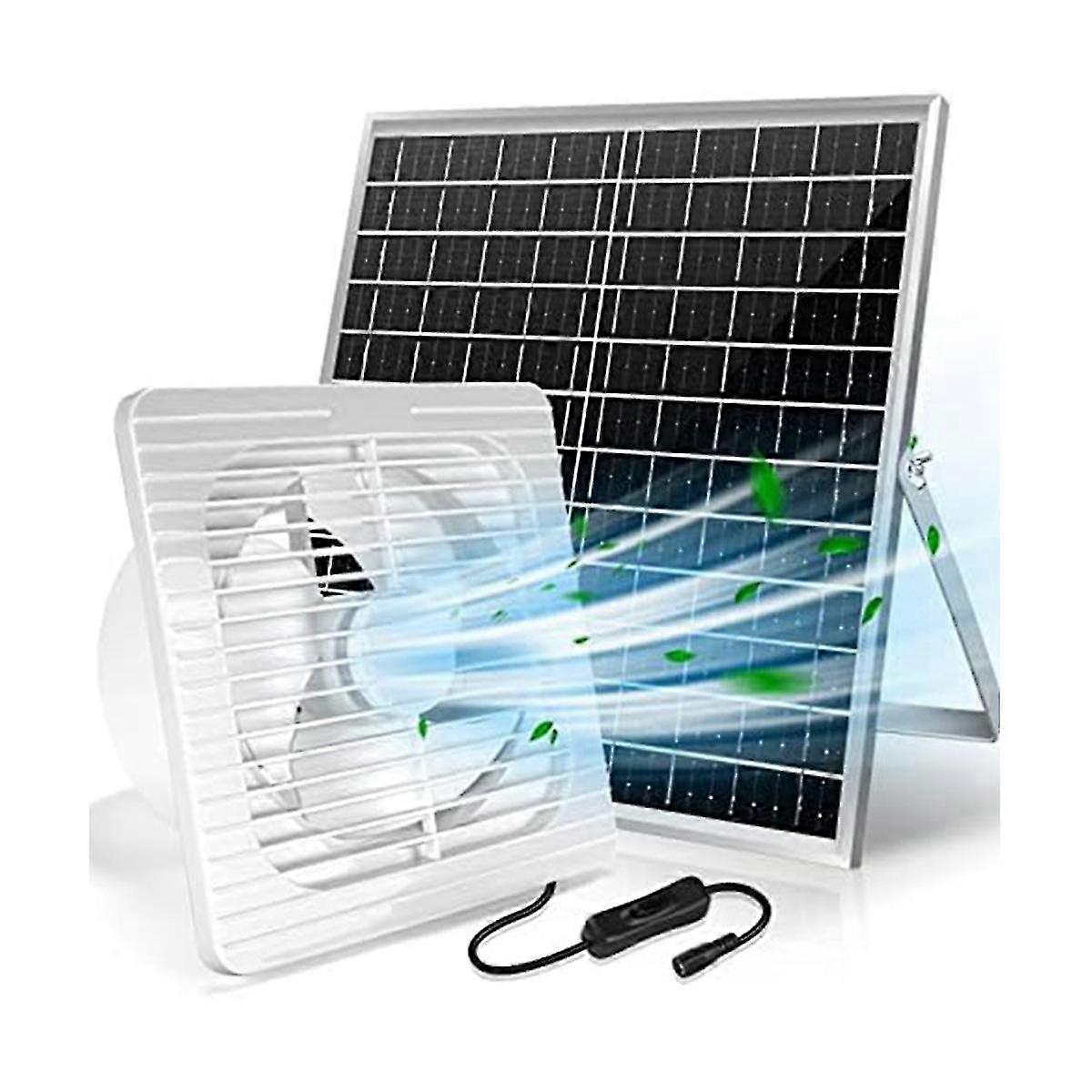 Solar Powered Exhaust Fans,17w Solar Panel With 8inch Solar Brushless ...