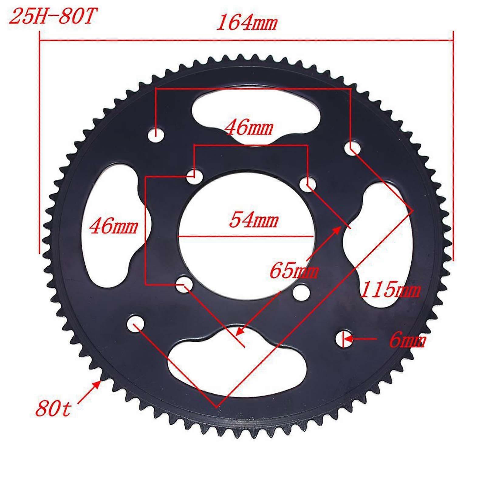 Universal 25H 80T Rear Chain Sprocket for 47cc 49cc Minimoto Motorcycle | Fruugo UK