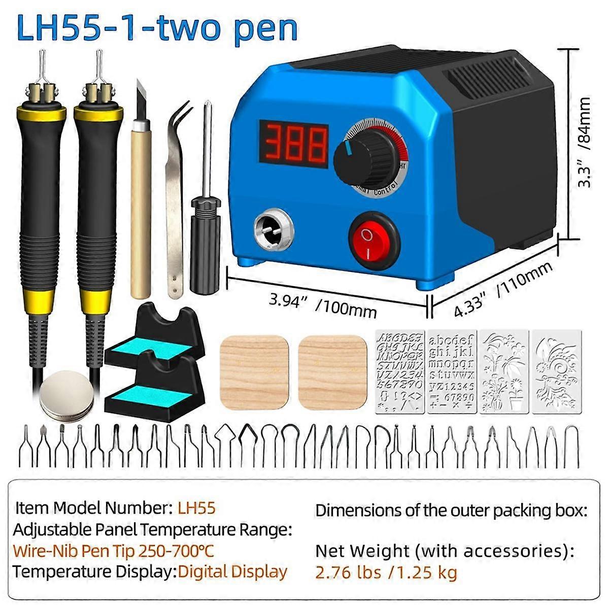, Wood Burning Tool, Digitally Adjustable Temperature Wood Burner Kit ...