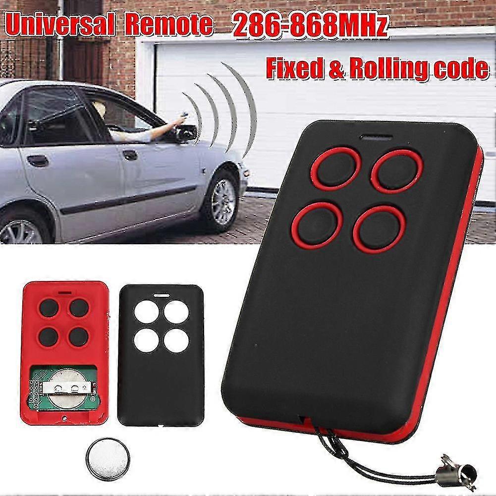 Universal 4-button 286-868mhz Fits Fixed Rolling Code Garage Door Multi ...