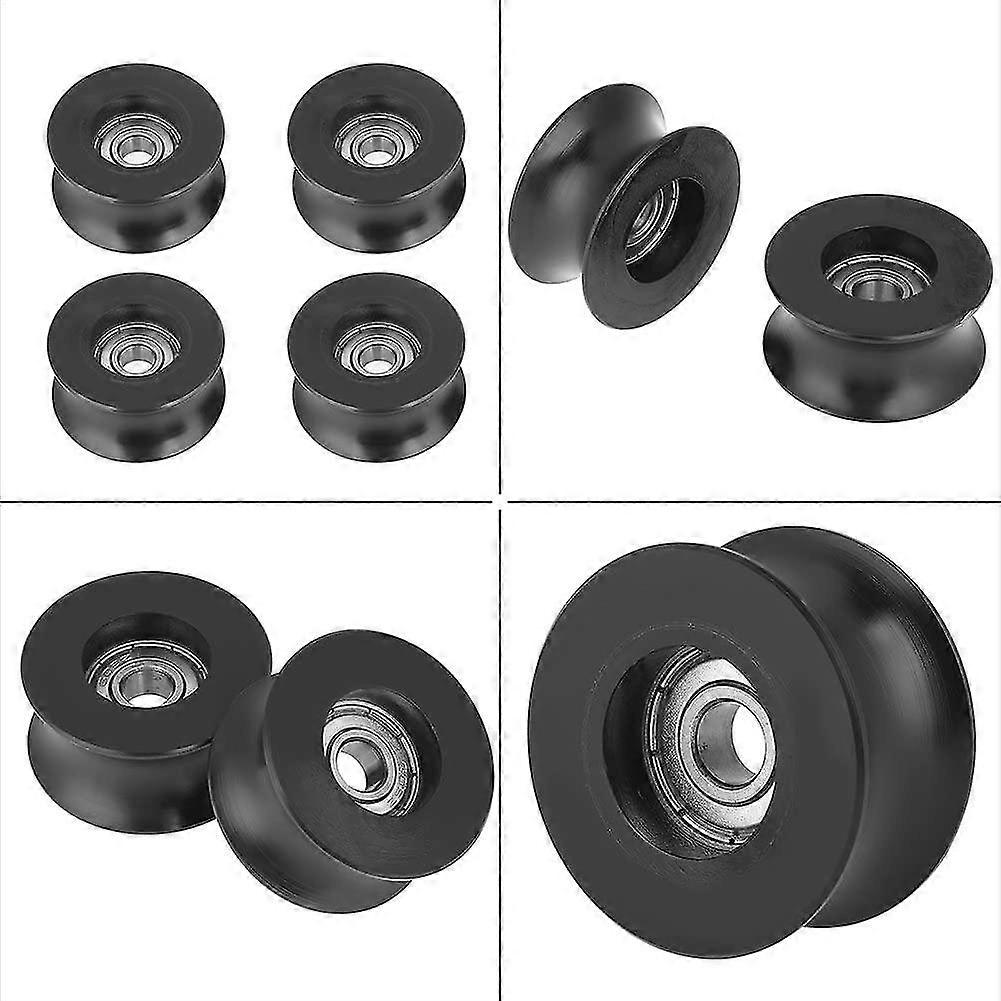 Nylon Coated U-groove Guide Pulley Wheel Roller Bearing, U Type Groove Pulley Rail Ball Bearing ...