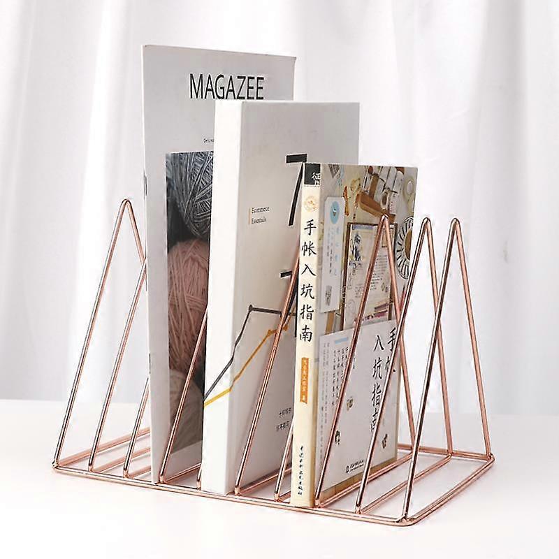 Wrought iron CD vinyl record storage rack bookshelf triangle book ...