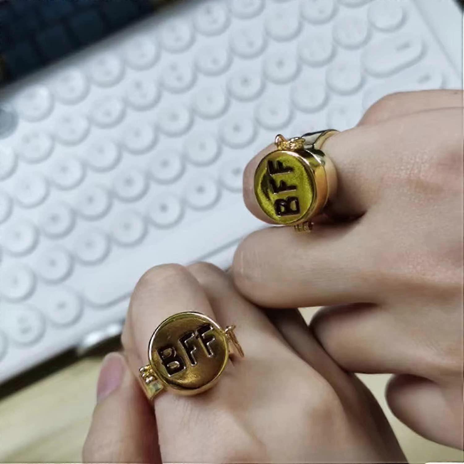 Ubiuo Spongebob Bff Rings For 2 Best Friends Cute Anime Rings For Teen ...