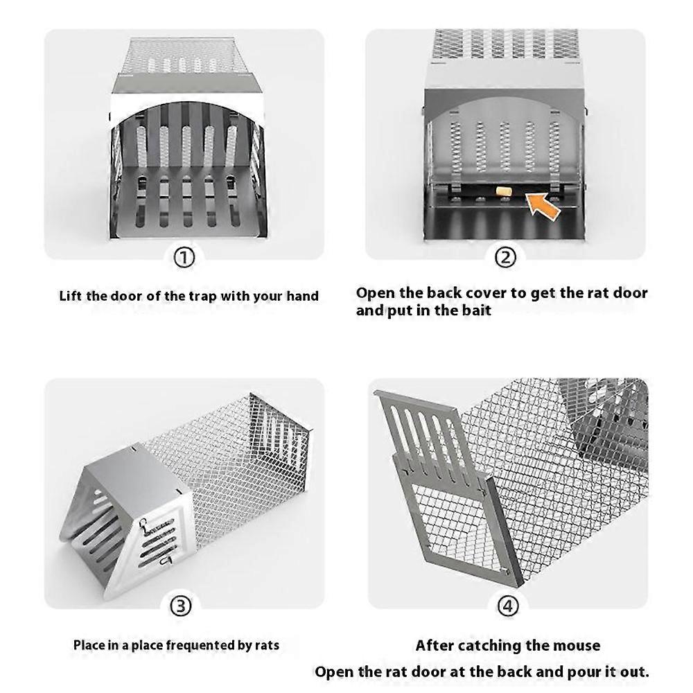 Automatic Continuous Mouse Trap Galvanized Steel Single Door Mice Cage ...