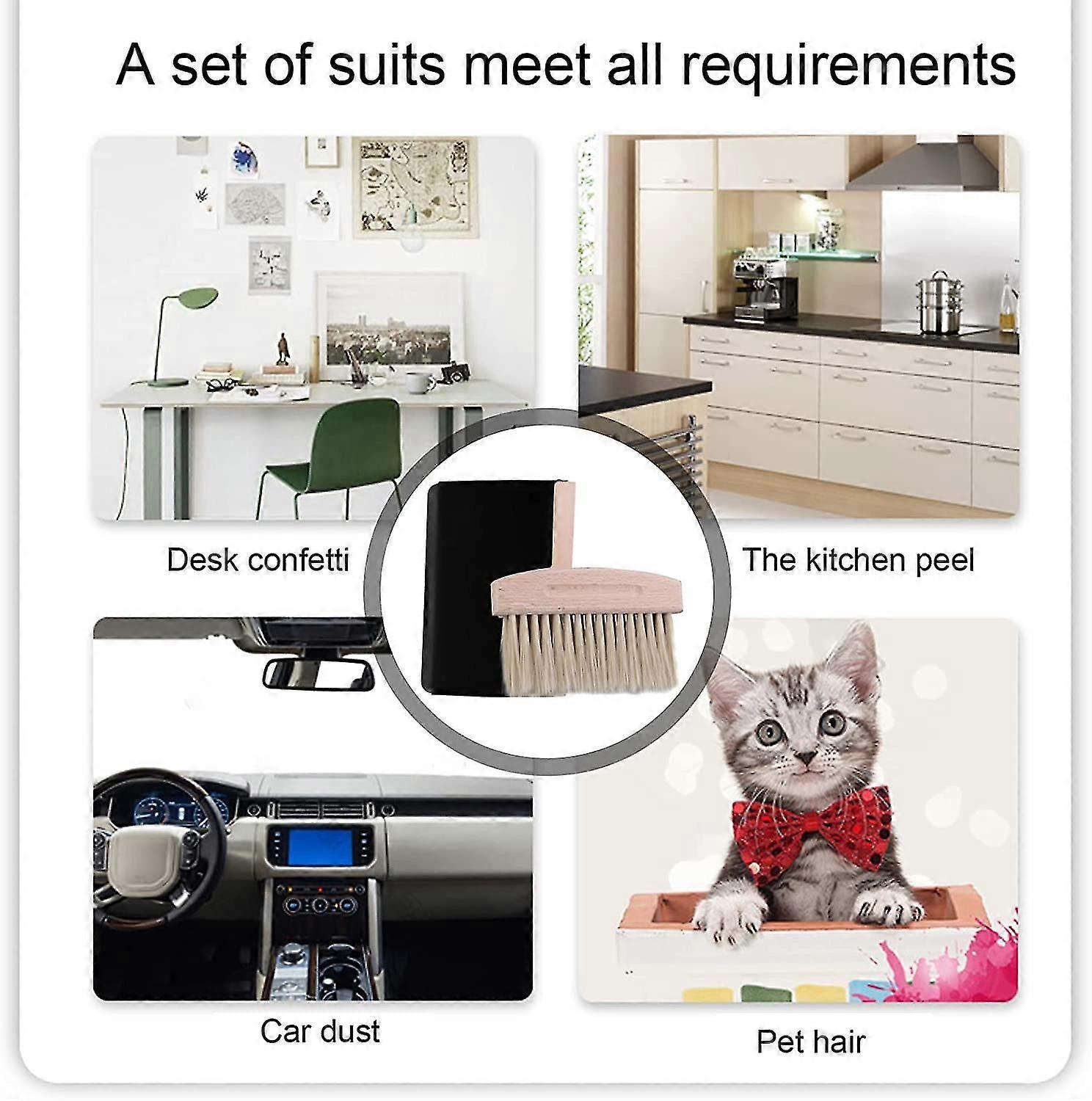 Table Broom Brush Dustpan Set: Dustpan And Hand Brush Wooden Hand Brush ...