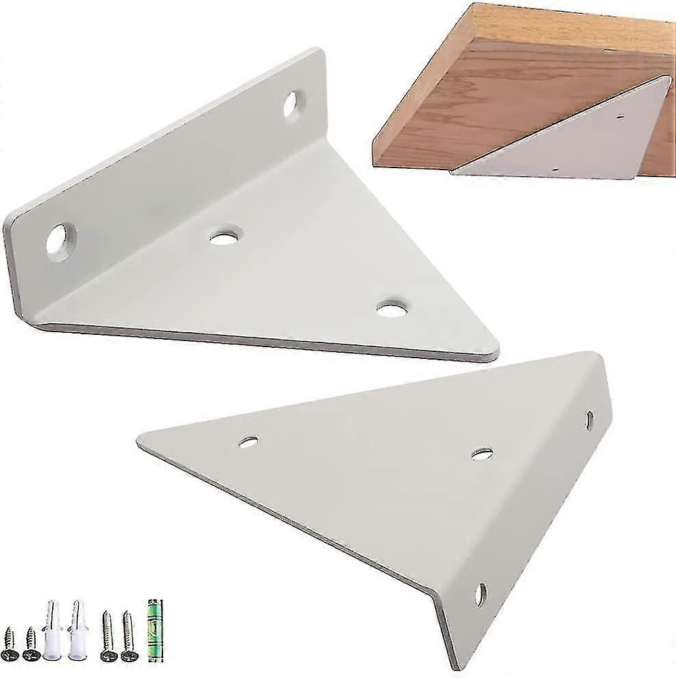 Shelf Brackets, 2pcs Metal Wall Mounted Shelf Bracket, Floating Shelf ...
