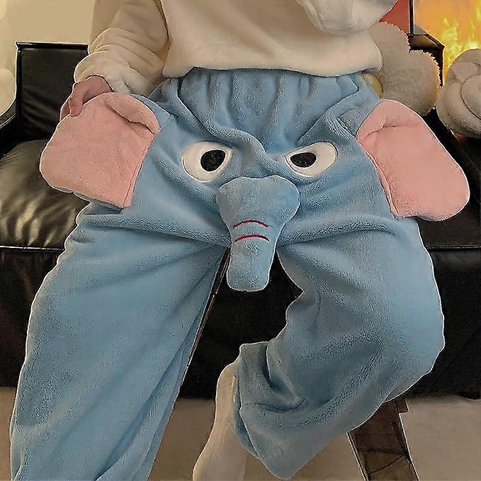 Funny Pyjama Bottoms Men Women Long Elephant Trousers with Trunk,Cute ...
