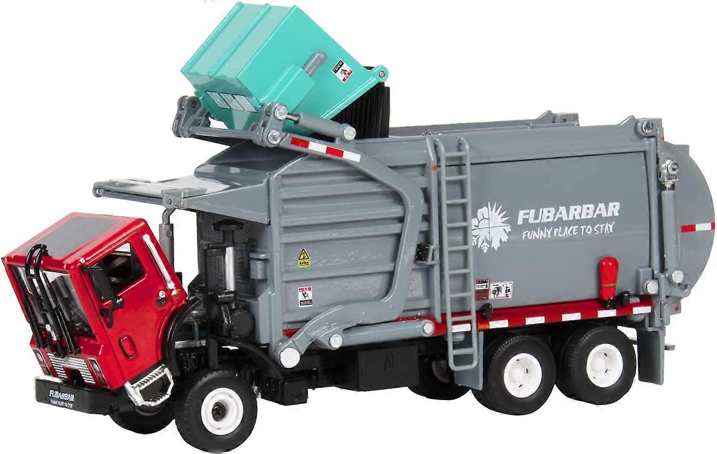 Garbage Truck Toy Model, 1:43 Scale Metal Diecast Recycling Clean Trash ...