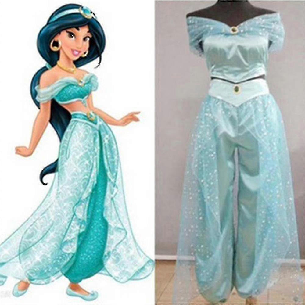 Aladdin Jasmine Princess Costume Dress Up Carnivals Halloween Props ...