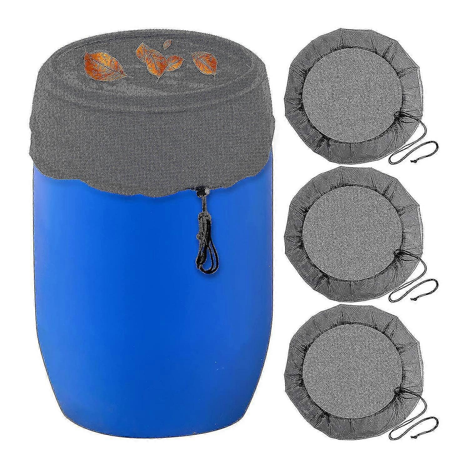 3 Pack Mesh Cover Netting Rain Barrels Water Collection Buckets Tank ...