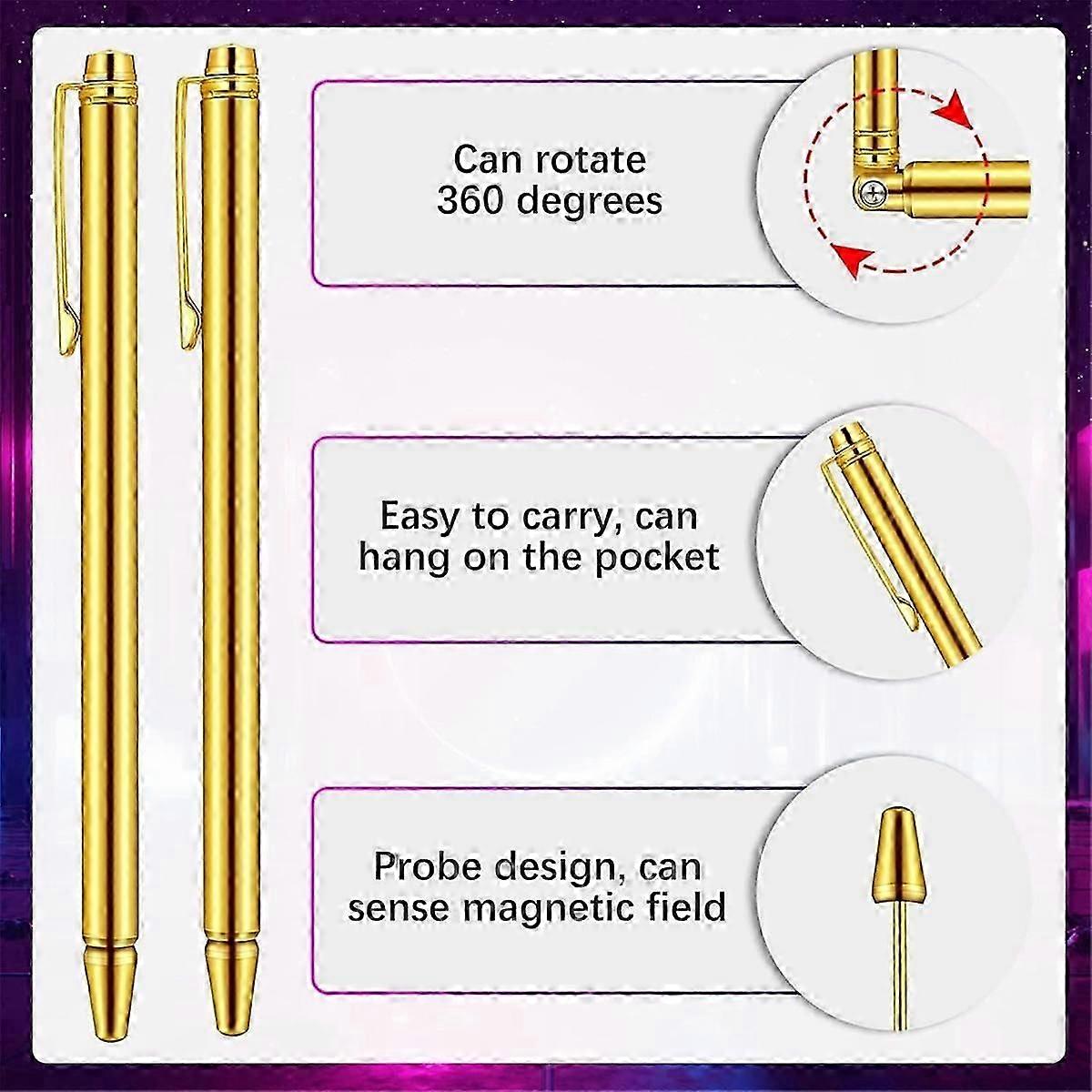 3 Pcs Divining Rods Copper and Dowsing Pendulum, 2 Retractable ...