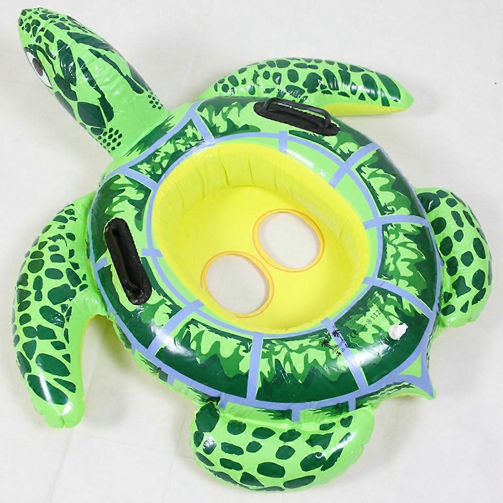 Baby Turtle Ride Swimming Ring, Inflatable Pool Float for Toddlers ...