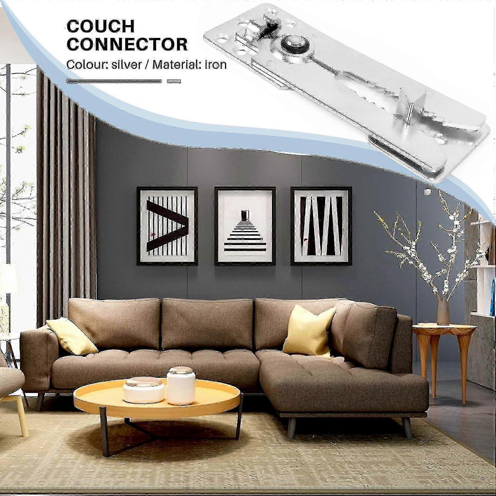 2 Packs Of Sectional Sofa Connector, Metal Sectional Sofa Furniture ...