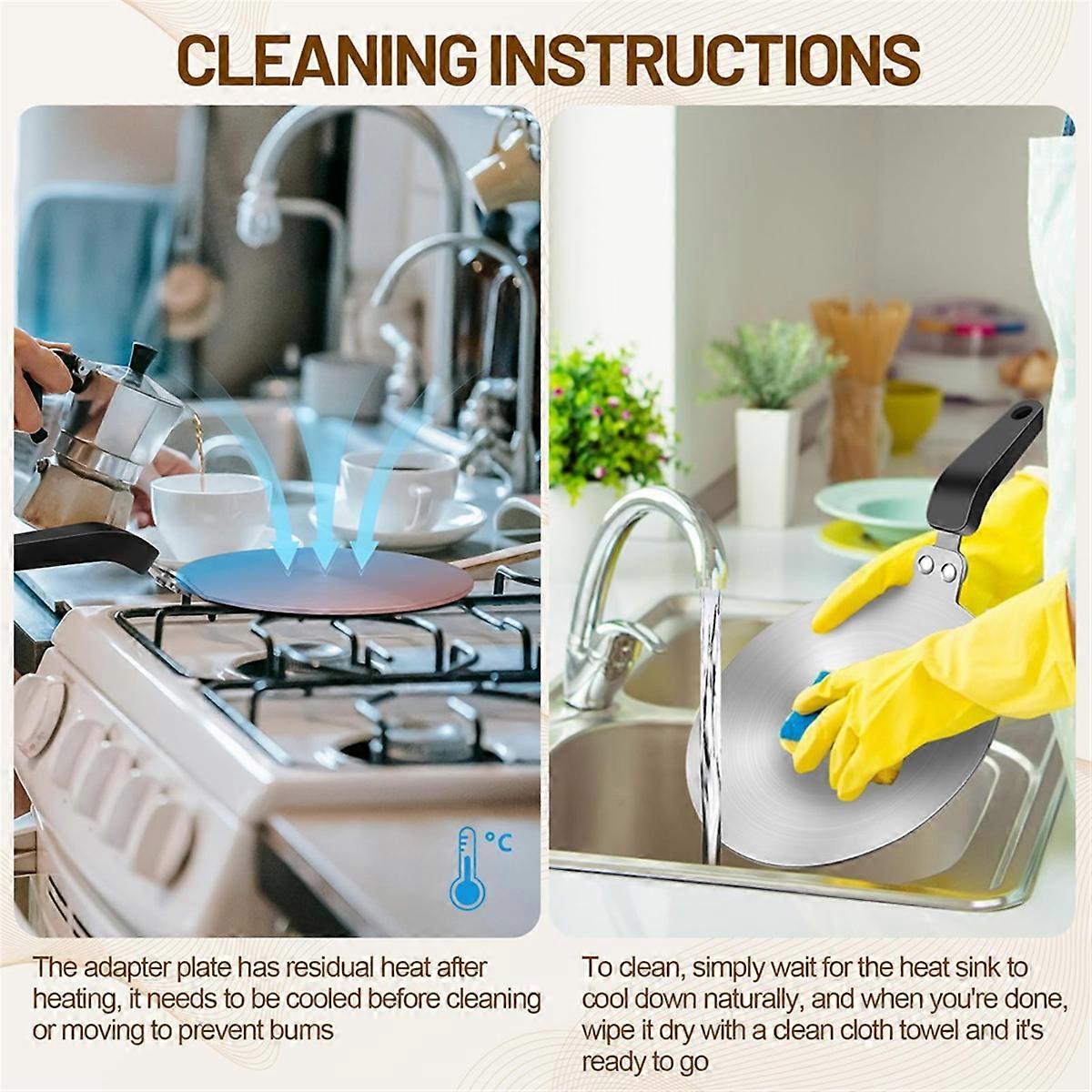 Induction Cooker Adapter Plate 13cm/5.1inch Stainless Steel Heat Sink ...