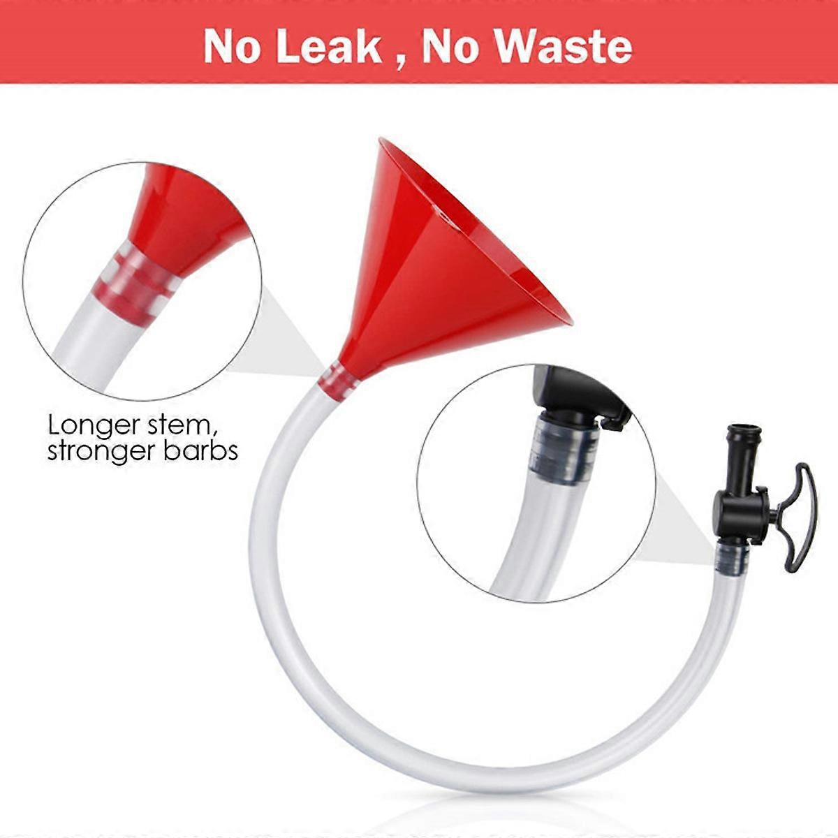 Food Grade Beer Funnel with Valve Long Tube for Music Festivals Parties ...