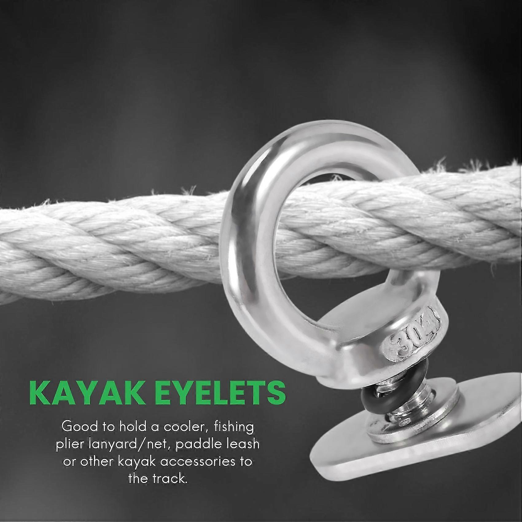 Stainless Steel Kayak Track Mount 4-Pack - Tie Down Rail Accessories ...