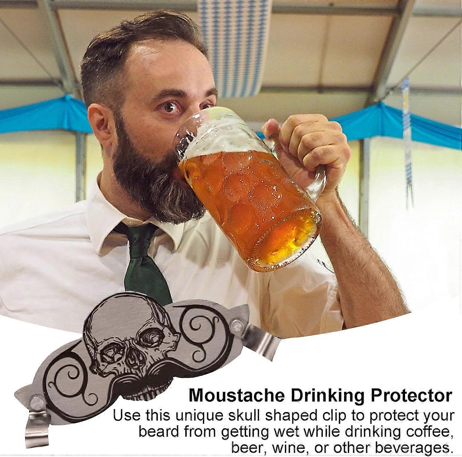 Moustache Guard, Moustache Drink Guard Stainless Steel Moustache Guard ...