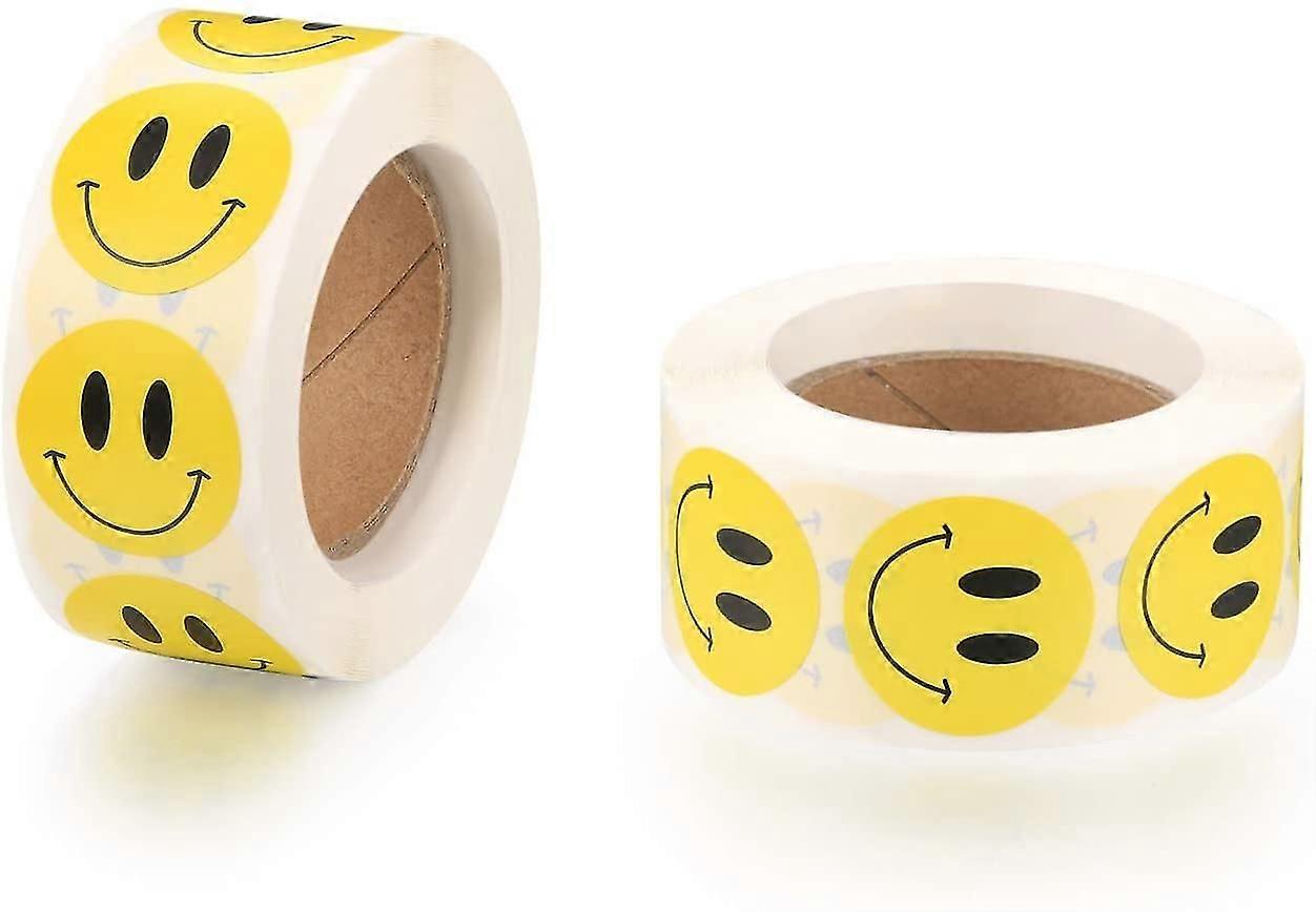 Luxora 2 Roll Smiley Face Stickers Rolls, Happy Stickers Dot Stickers ...
