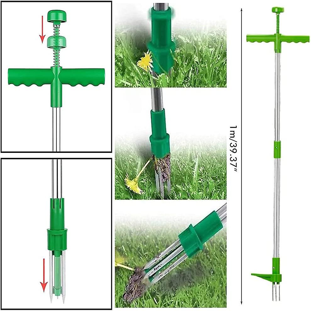 Weeding Tool JOPAER Weed Puller, Standing Weeder Tool With 4 Claws ...
