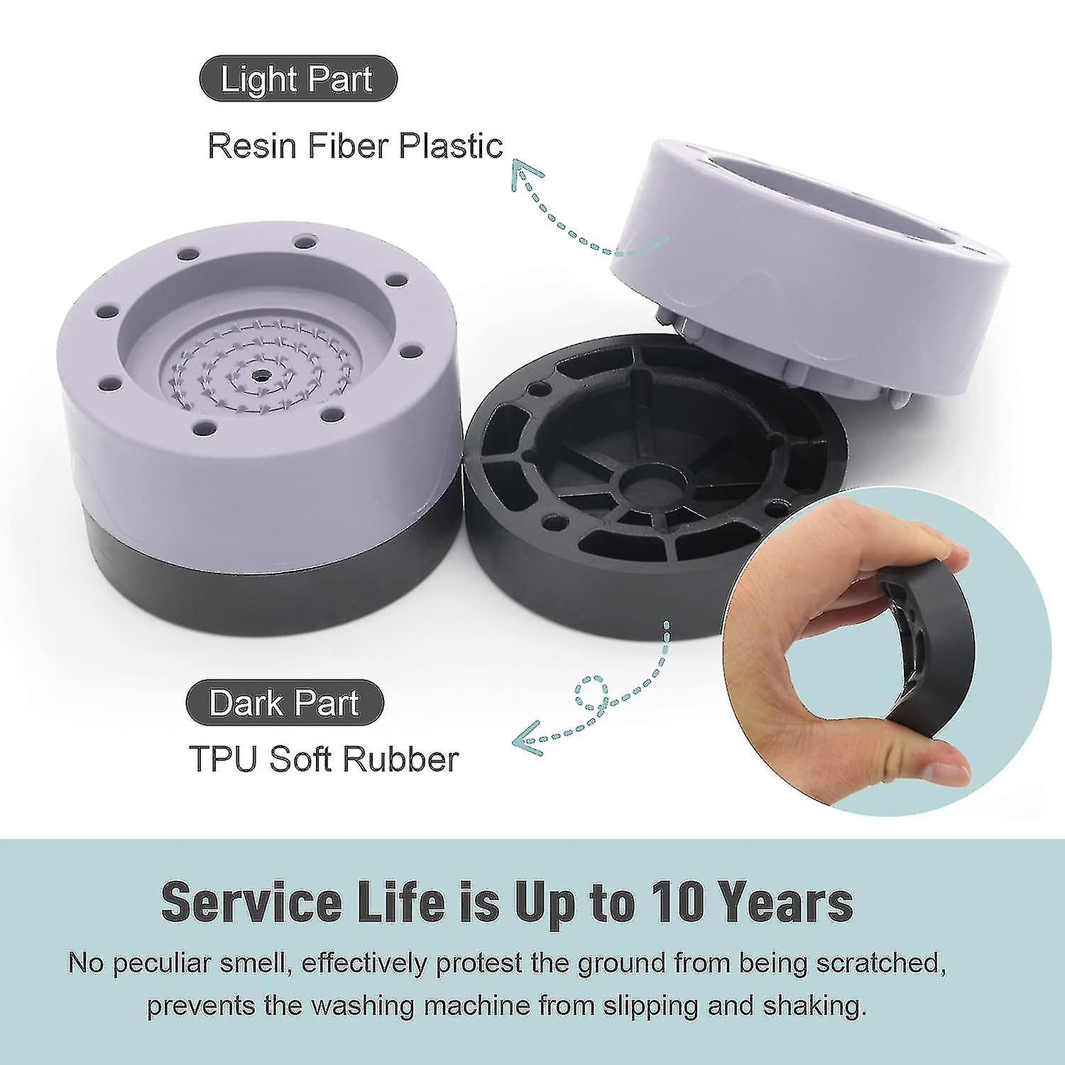 4pcs Washing Machine Feet Pads, Anti Vibration Mat,rubber Feet Pad ...