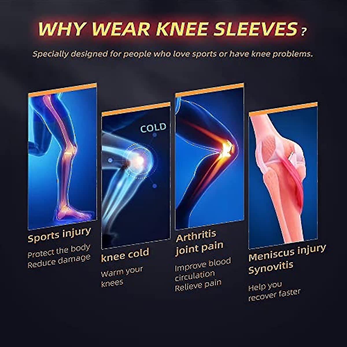 Koperen knieondersteuning voor vrouwen en mannen-compressie kniebrace ...